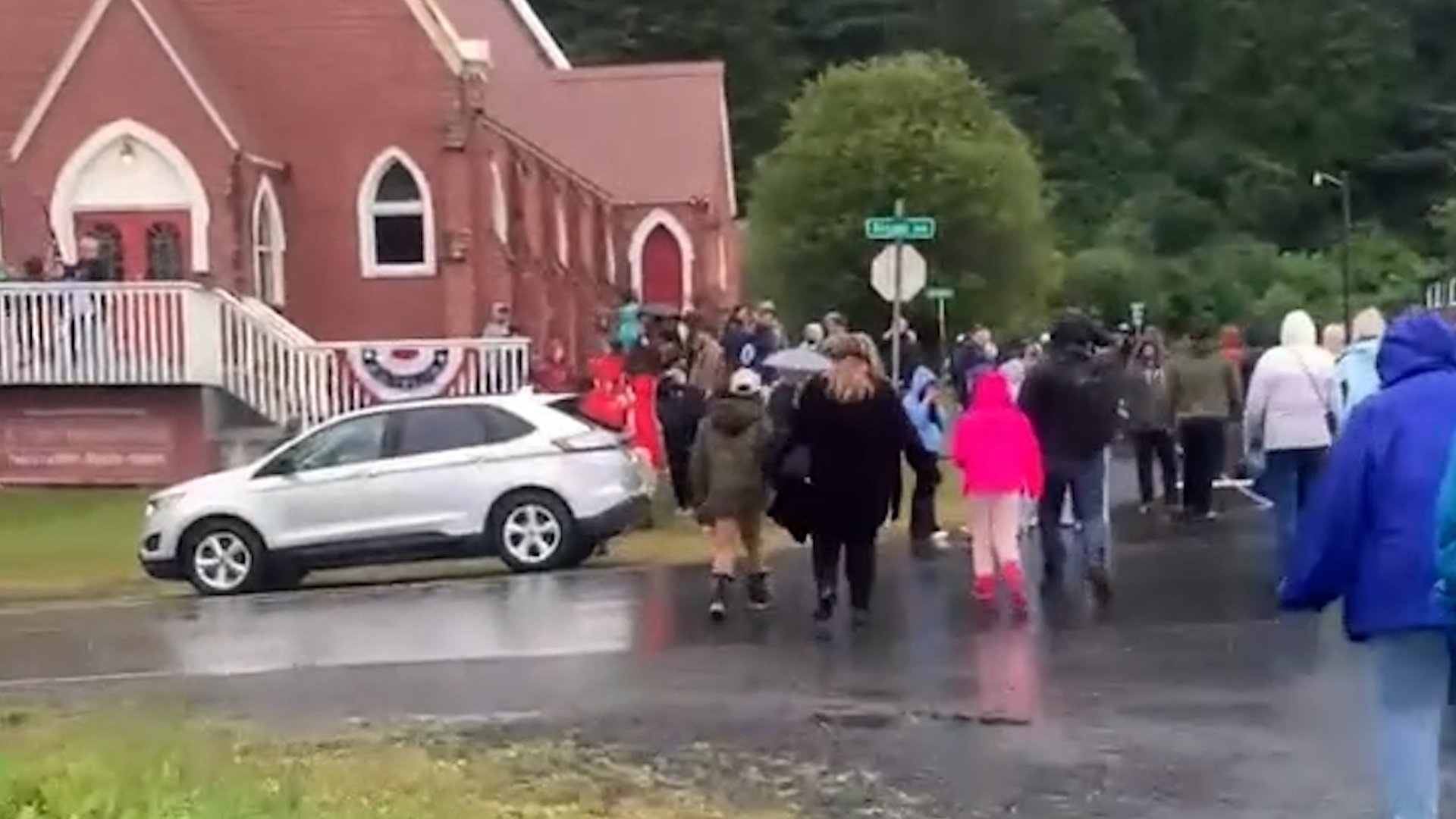 People evacuated to church on higher ground during Tsunami warning in ...