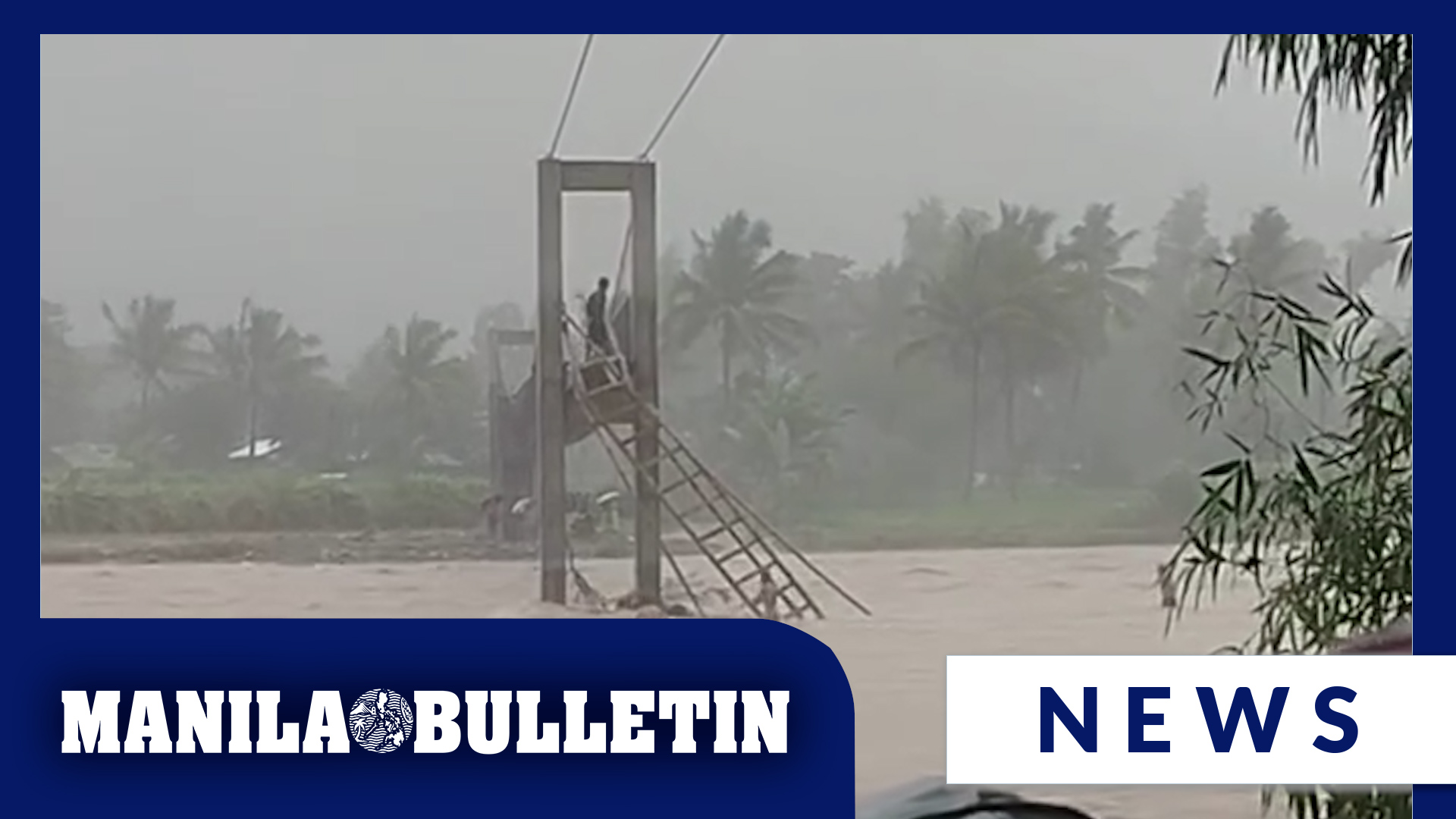 Hanging footbridge collapsed in Patnongon town, Antique province
