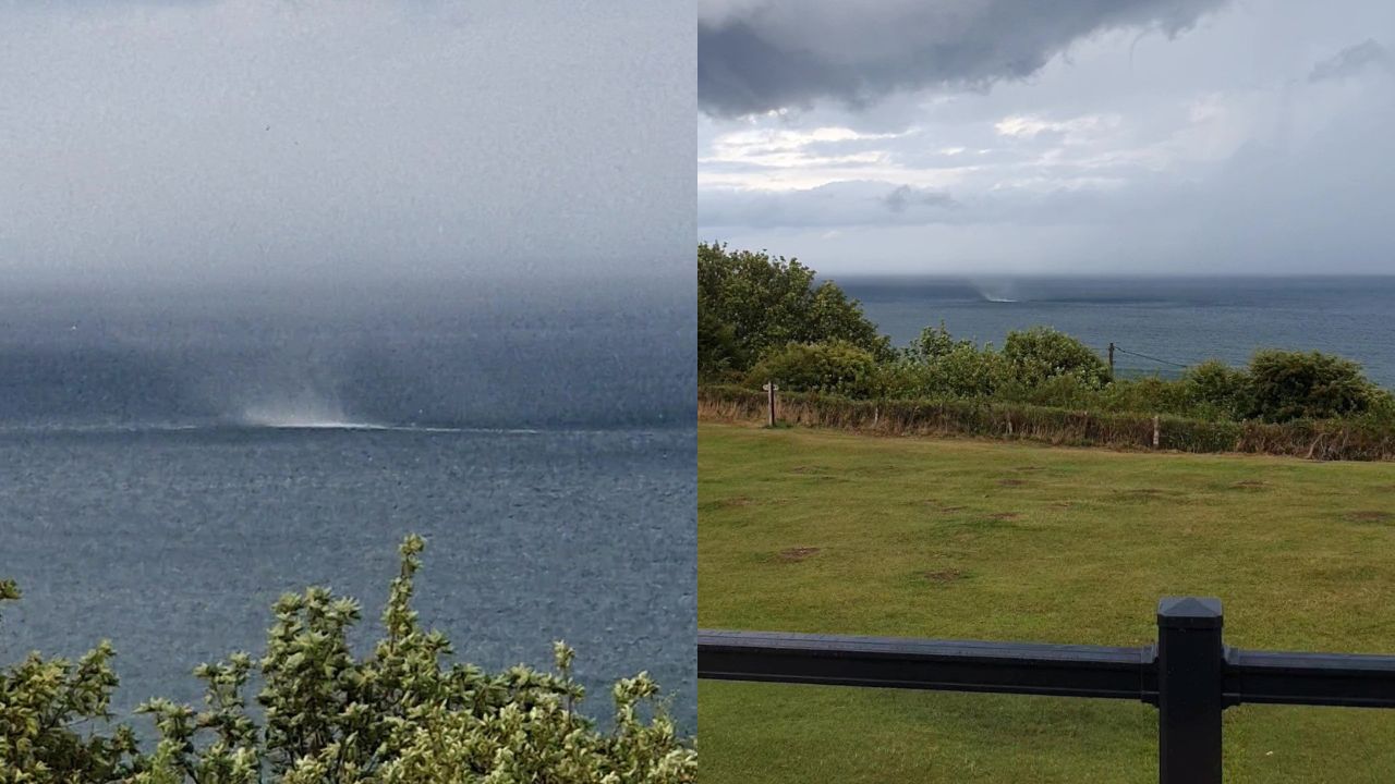 Yorkshire weather: Holidaymaker captures video of whirlpool tornado off ...
