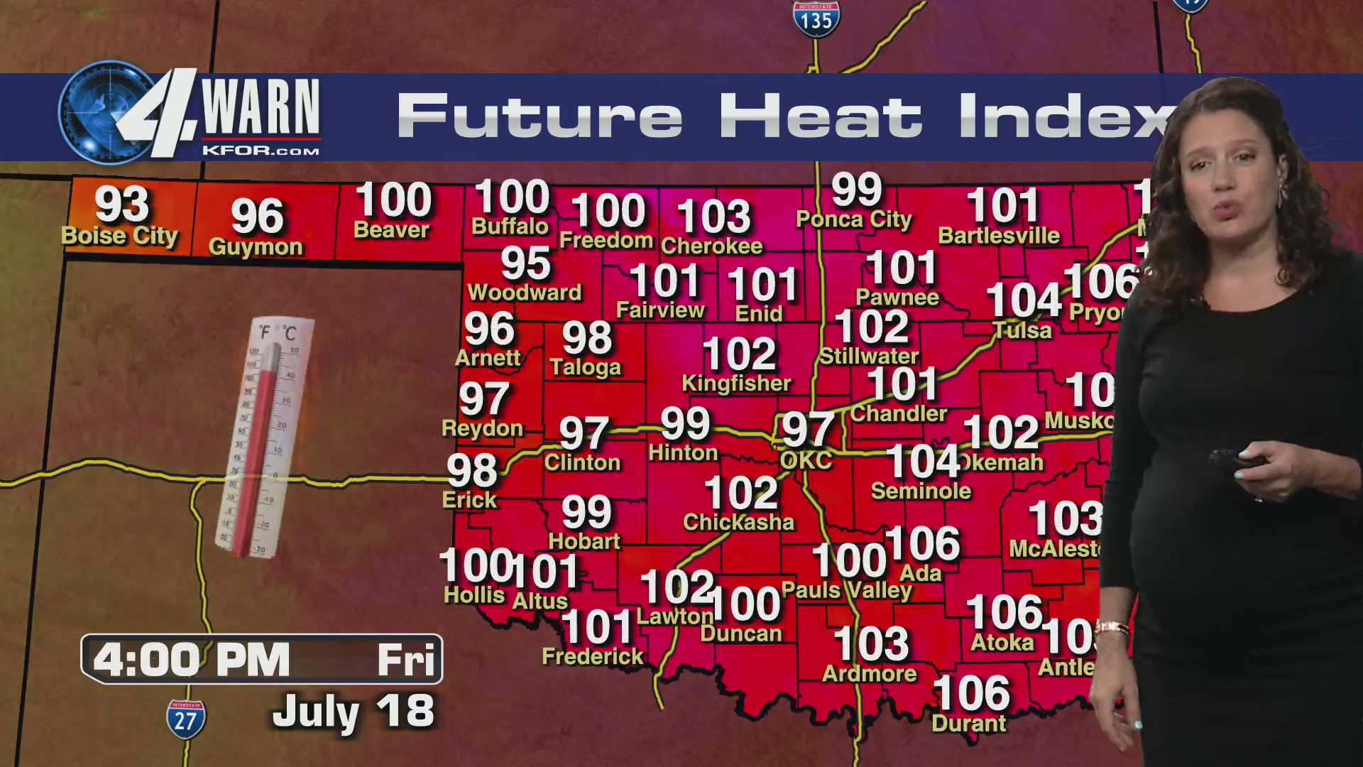 Emily Sutton talks about today's storm chances and the hot stretch ...