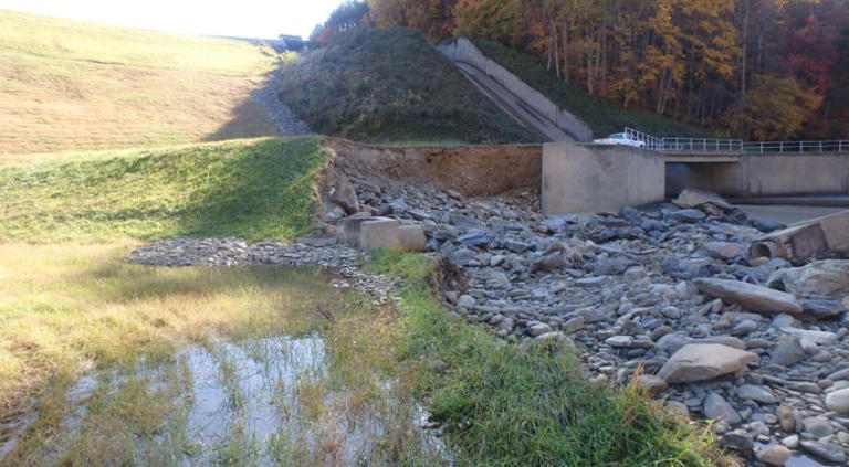 North Fork Reservoir’s toppled fusegate — part of key safety system on ...