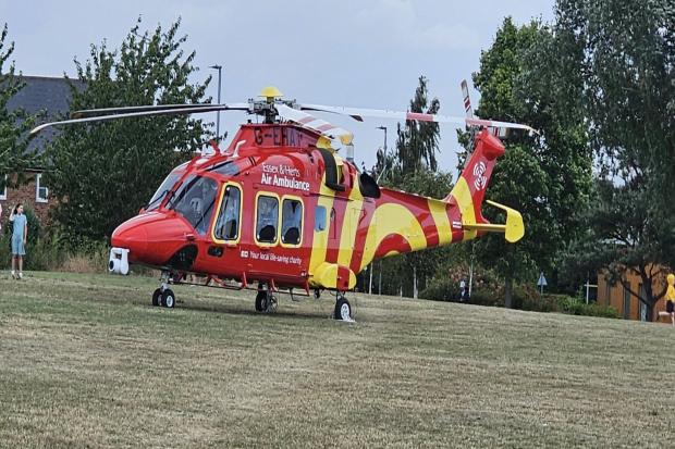 Air ambulance attend scene of serious crash near Essex town
