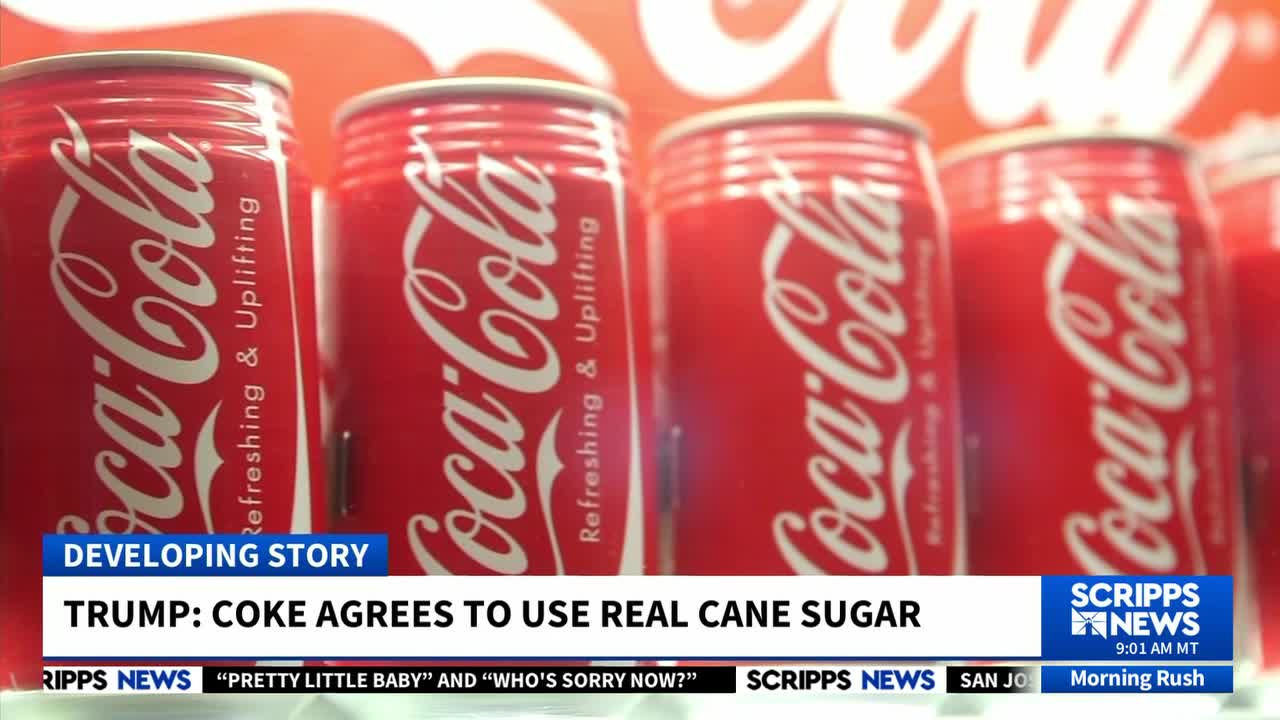 Trump says Coca-Cola has agreed to use real cane sugar in Coke sold in ...