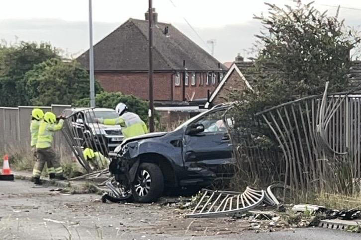 A27 collision: Photos show aftermath of incident which resulted in road ...