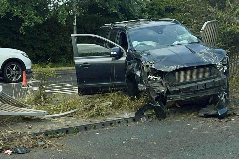 A27 collision: Photos show aftermath of incident which resulted in road ...