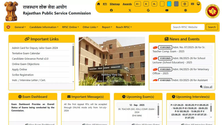 RPSC school lecturer recruitment 2025 notification released for 3,225 ...