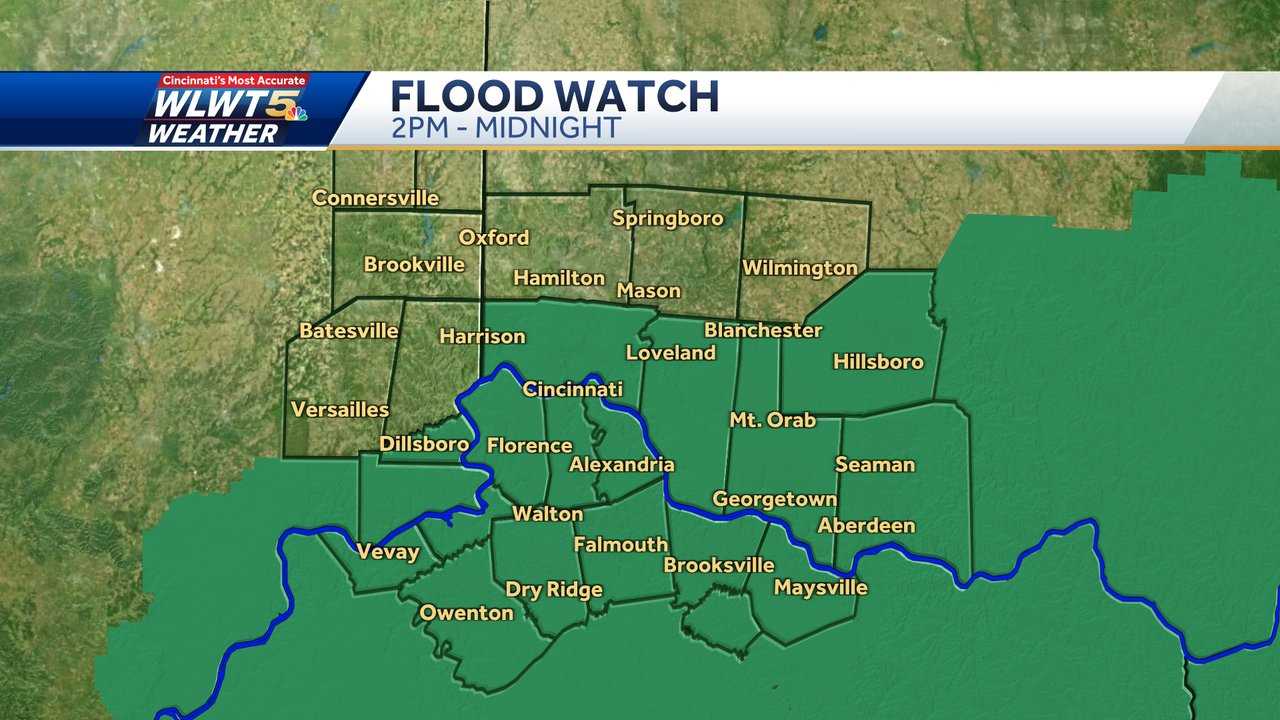 Flood Watch: More downpours bring flood threat to Greater Cincinnati