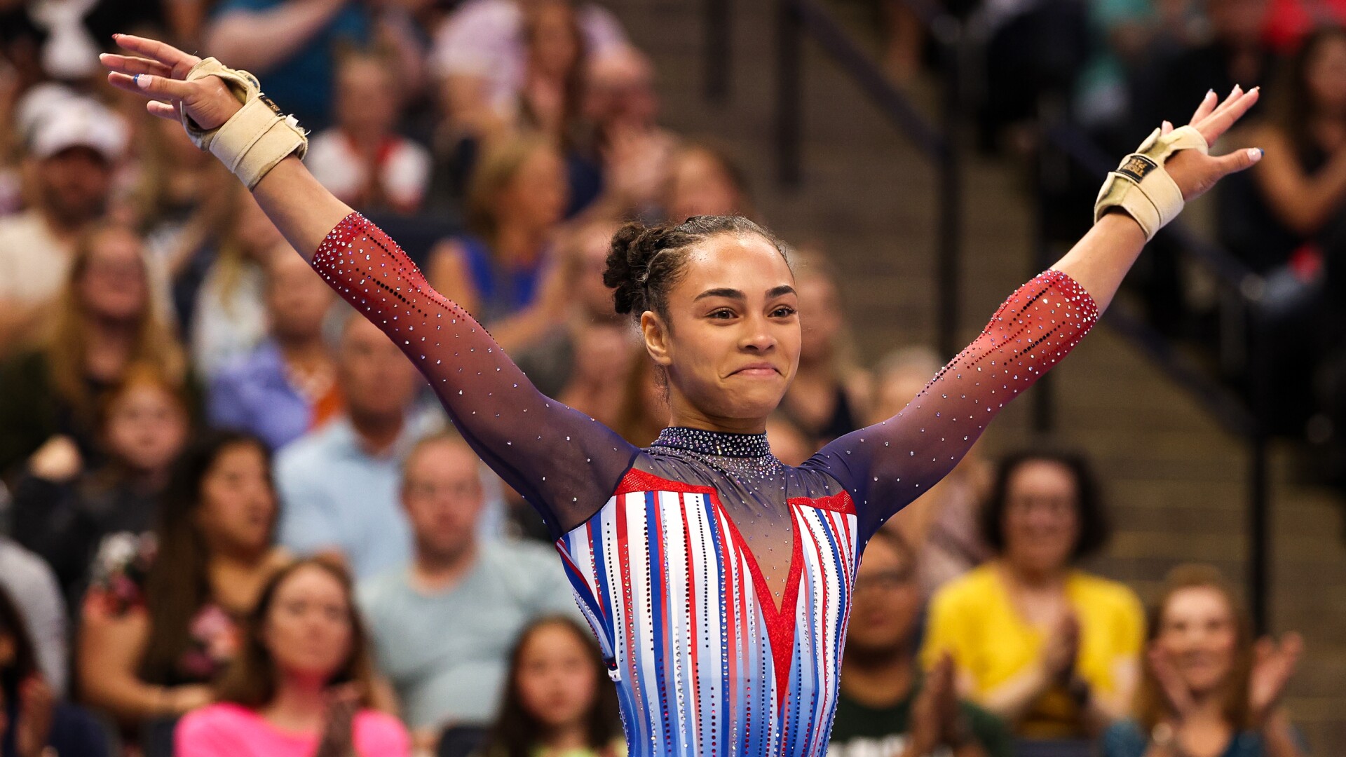 Hezly Rivera leads U.S. Gymnastics Championships, year after Olympic gold