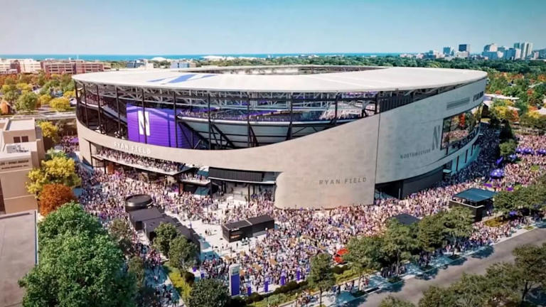 Northwestern shows off snow-proof most expensive college football ...