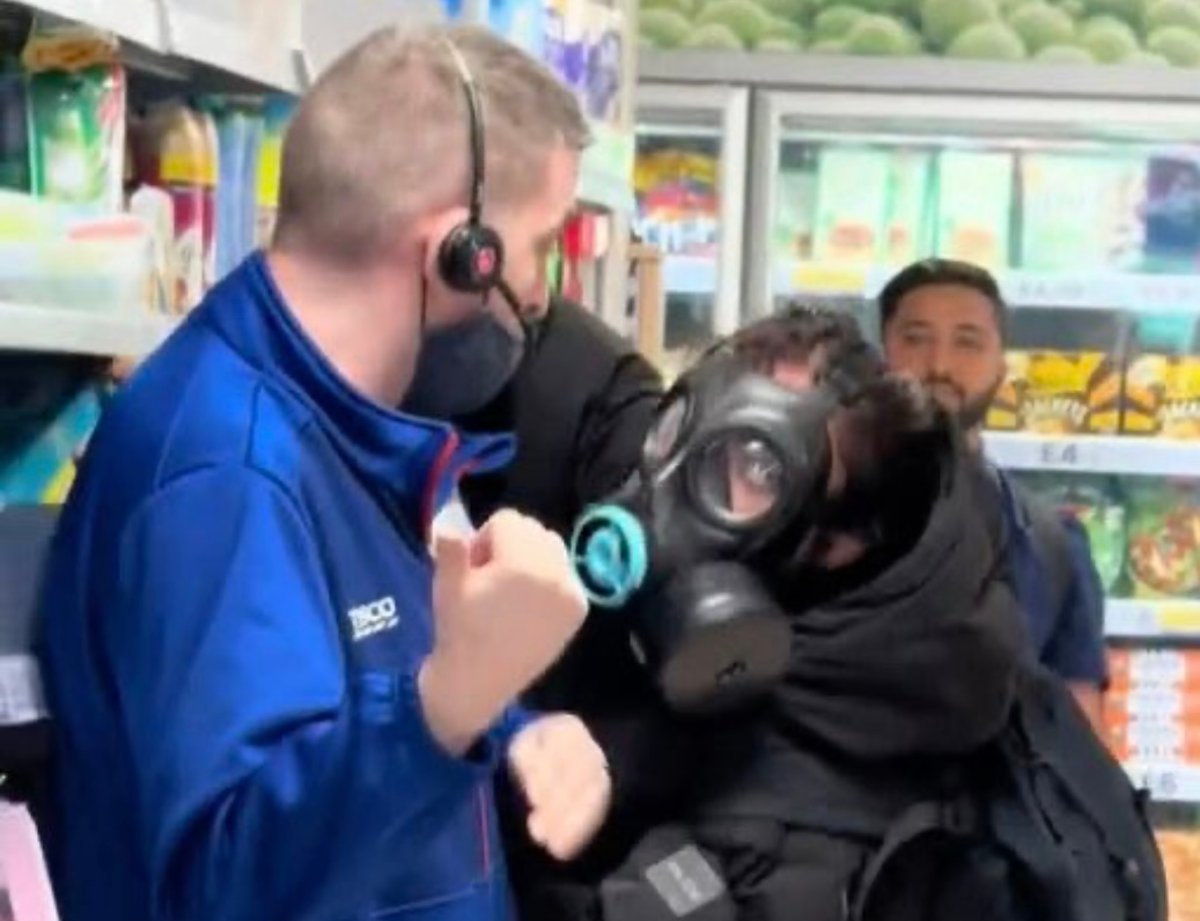 Man, 23, charged after ‘screwdriver stabbing by suspect in gas mask’ at ...