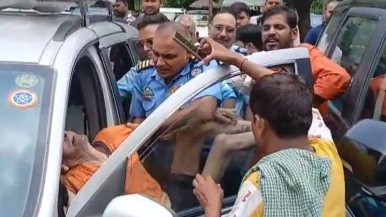 Elderly man found tied inside locked Maharashtra government car at Taj ...