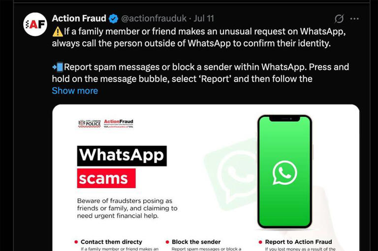 WhatsApp warning: Users urged to watch out for dangerous 'Hi mum' message