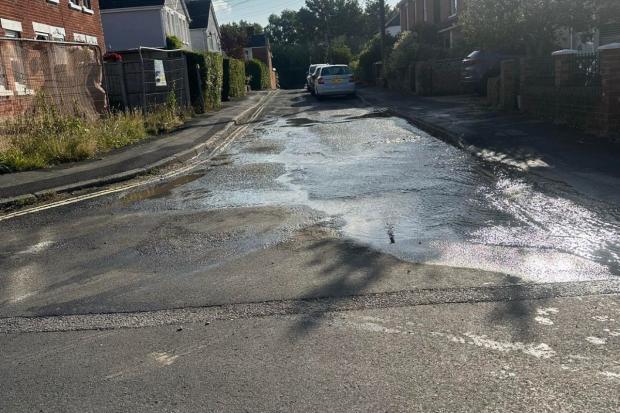 Major road remains closed after huge water leak