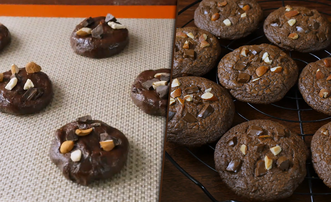 Double Chocolate Chunk Cookies Recipe