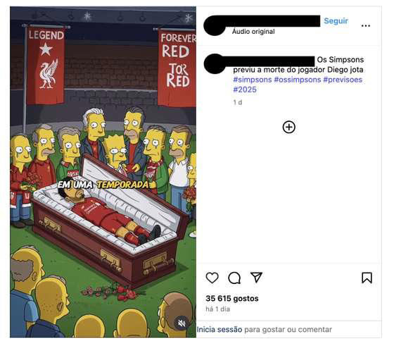 Simpsons previram a morte de Diogo Jota?