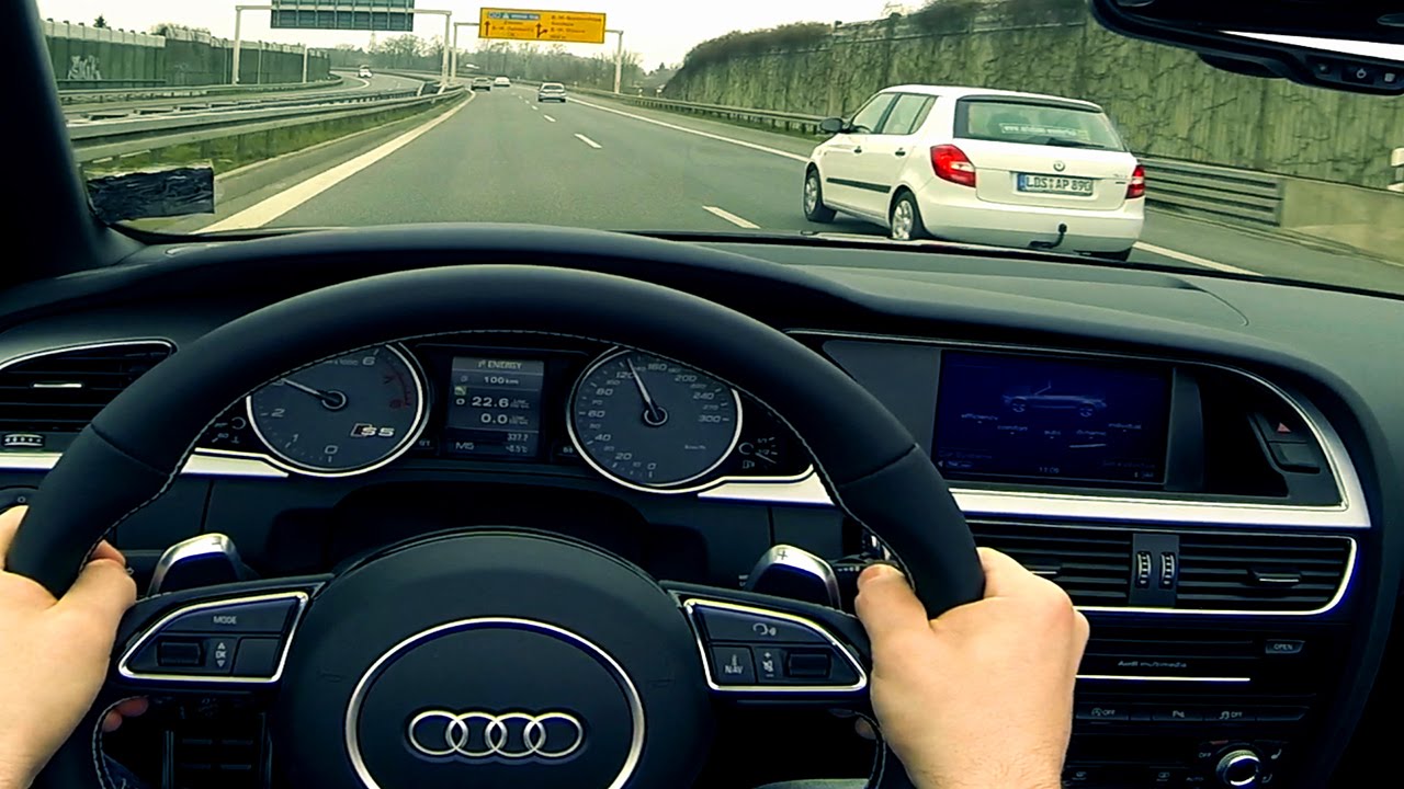 Audi S5 – Onboard POV Acceleration & Kickdown | Autobahn Drive with ...