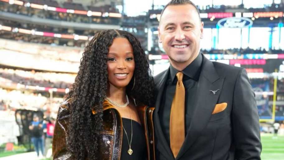 Steve Sarkisian’s wife Loreal is post-baby glam perfection in denim ...