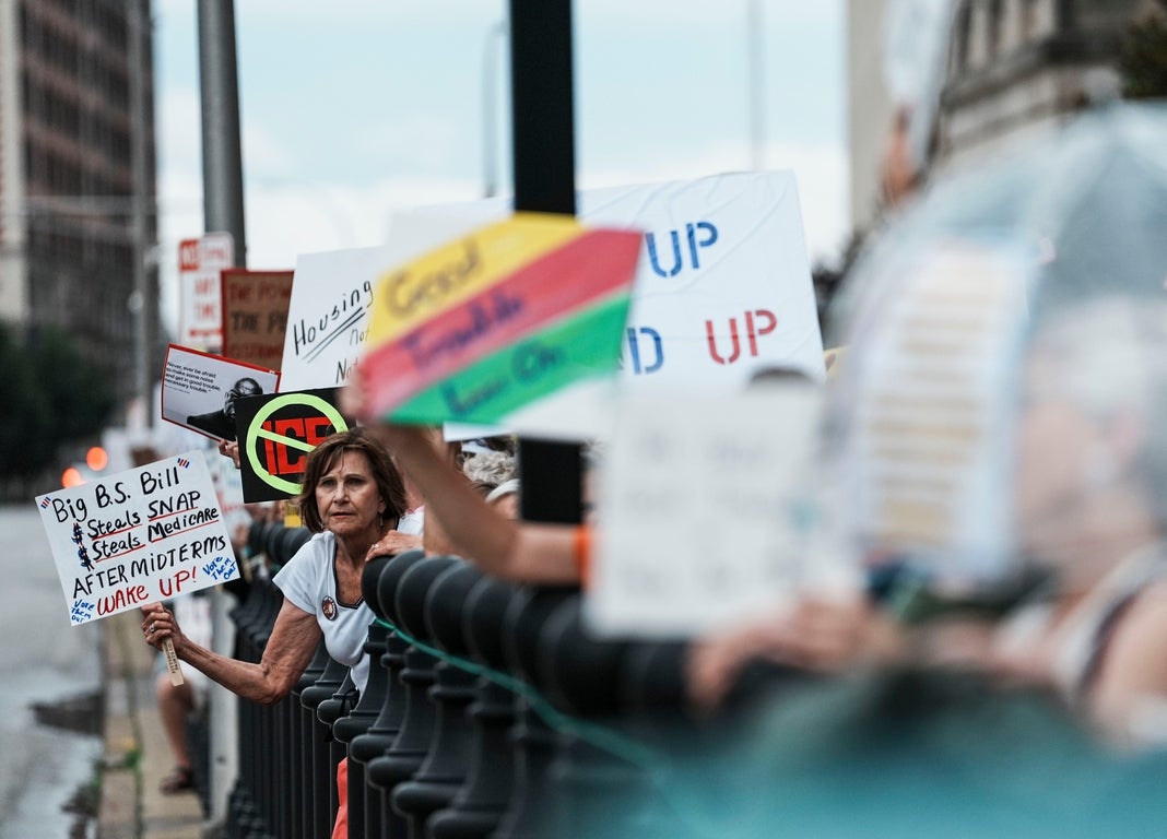 Fiery photos show nationwide 'Good Trouble' protests against Trump