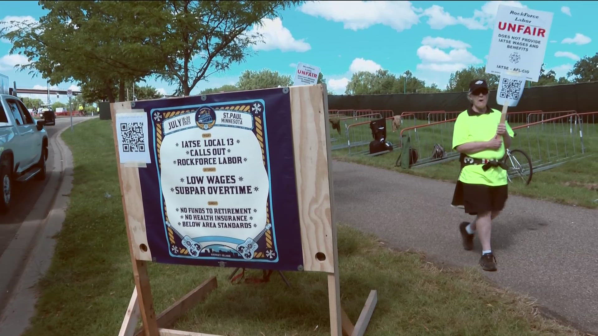 IATSE pickets for Yacht Club Festival stagehands