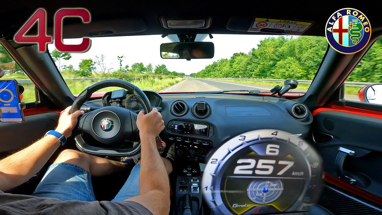 Alfa Romeo 4C – Top Speed Run on Unrestricted German Autobahn