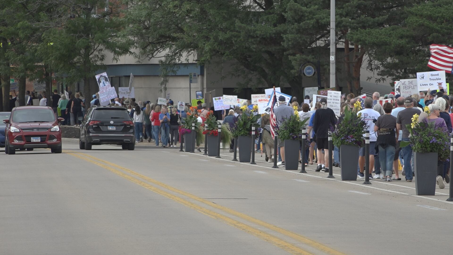 ‘Good Trouble Lives On’ protest draws hundreds to downtown Rockford