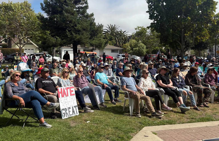 Hundreds gather to sing, protest during ‘Good Trouble' rallies in SLO ...