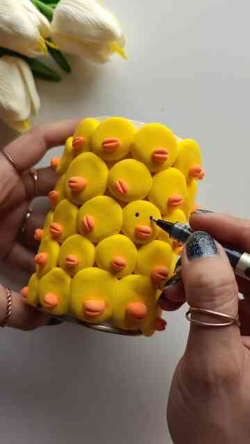 Adorable DIY Pen Holder Using Air Dry Clay