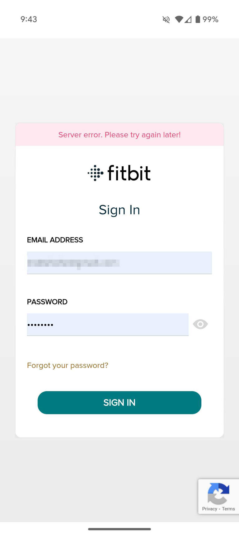 It's not you, the Fitbit app is completely down