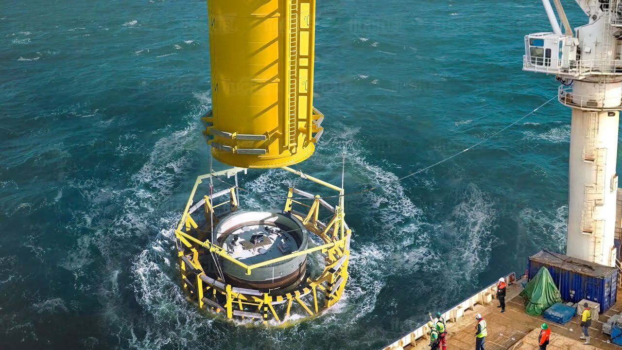 Crazy Process of Installing Gigantic Wind Turbines in Middle of the Ocean