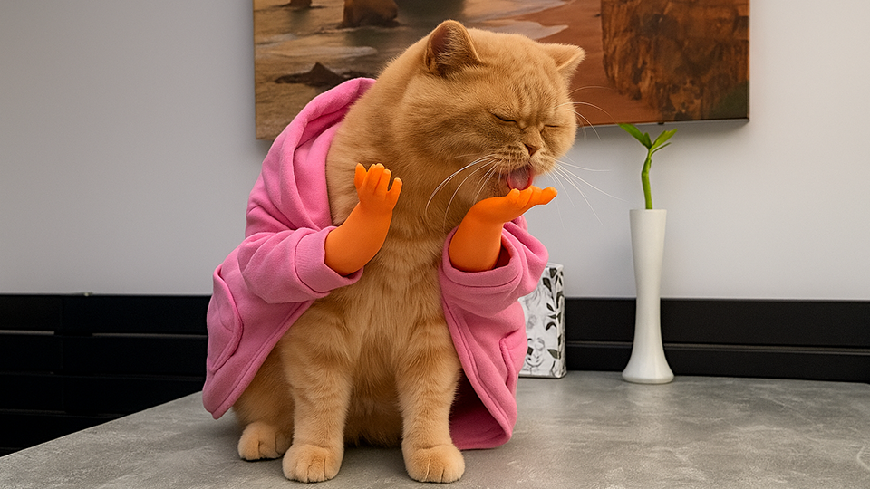 Stijlvolle Kat Met Kleine Handjes | Grappige Kattenvideo
