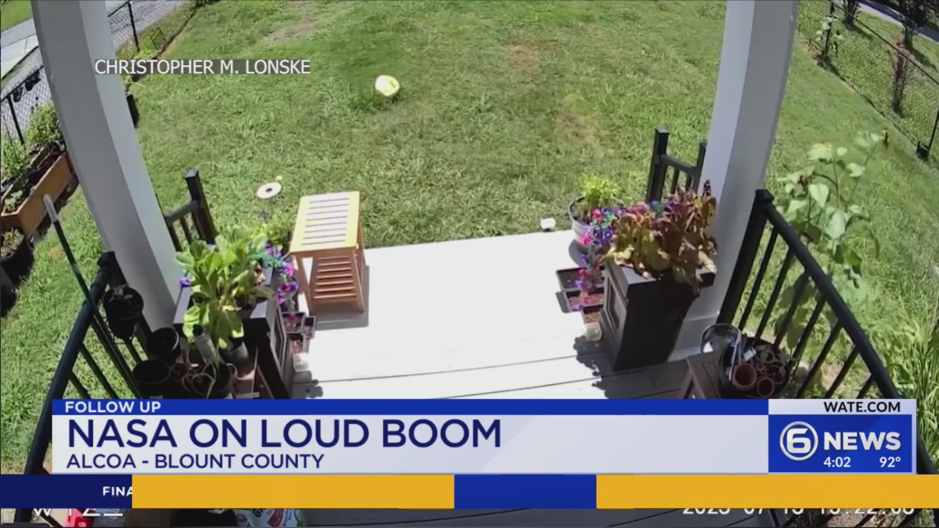 NASA on loud boom in Blount County