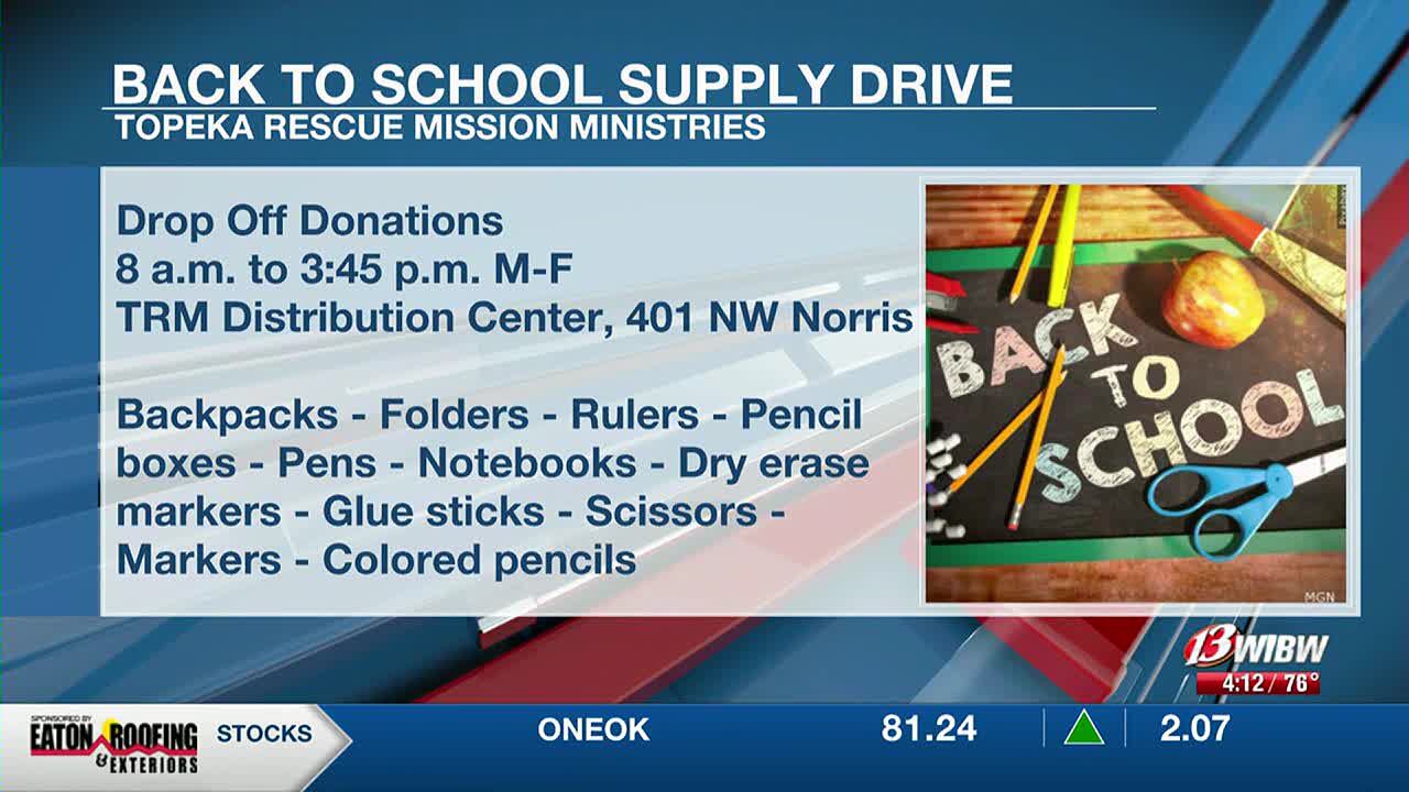 Topeka Rescue Mission collecting school supplies for area families