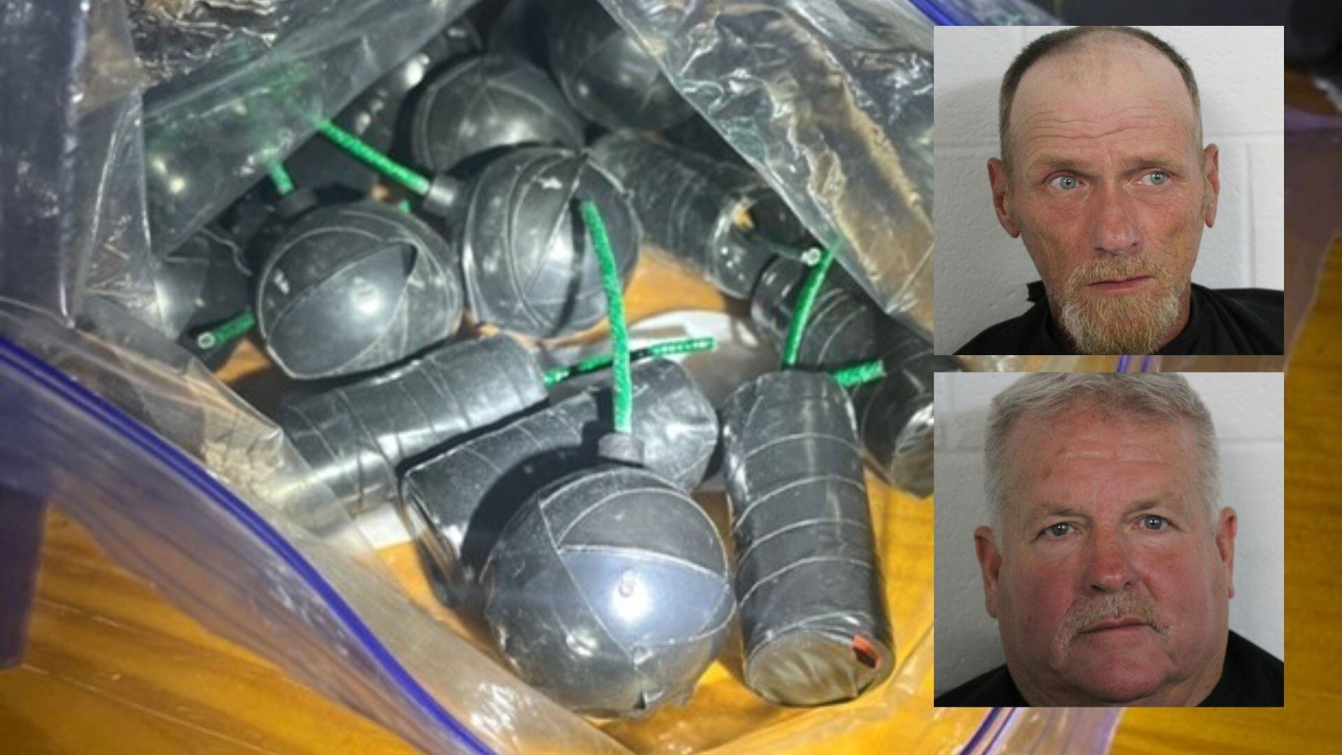 More than 800 homemade explosives found in Floyd County, 2 behind bars