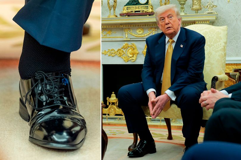 Trump struggles to fit swollen foot in shoes after health condition ...