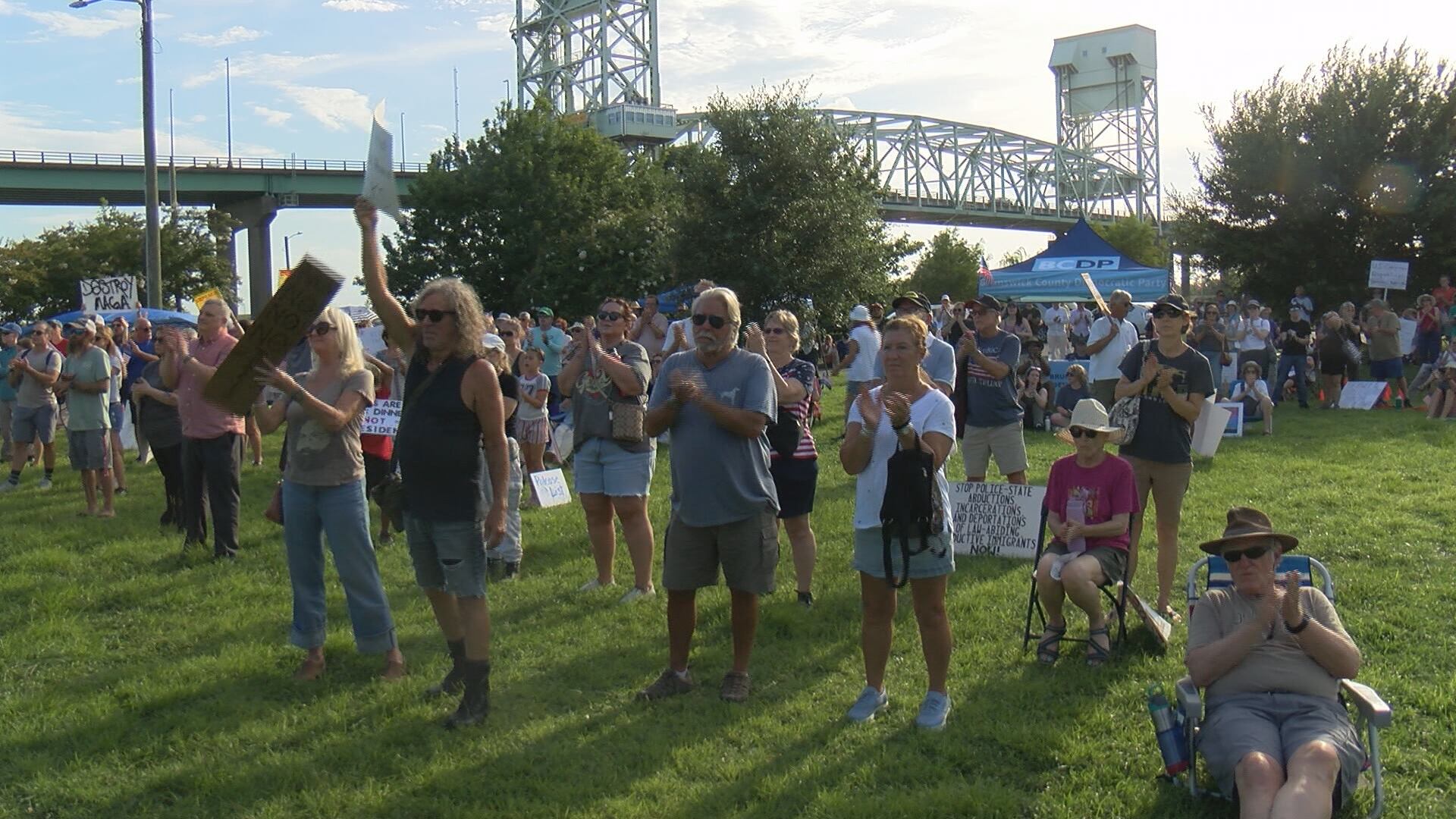 Getting in ‘good trouble’: Hundreds gather for nationwide protest in ...