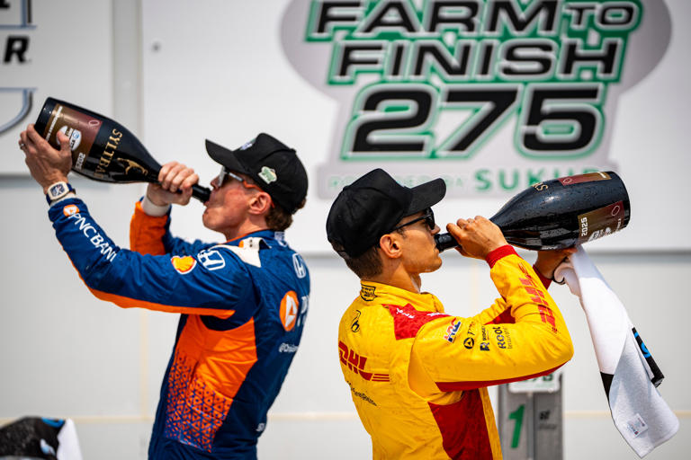 What is the start time for the IndyCar race at Ontario Honda Dealers ...