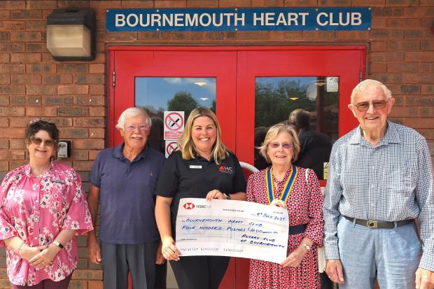 Heart club receives hundreds of pounds from donations