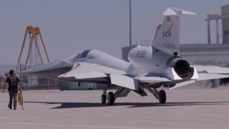 X-59 Aircraft Moves for the First Time in NASA Tests