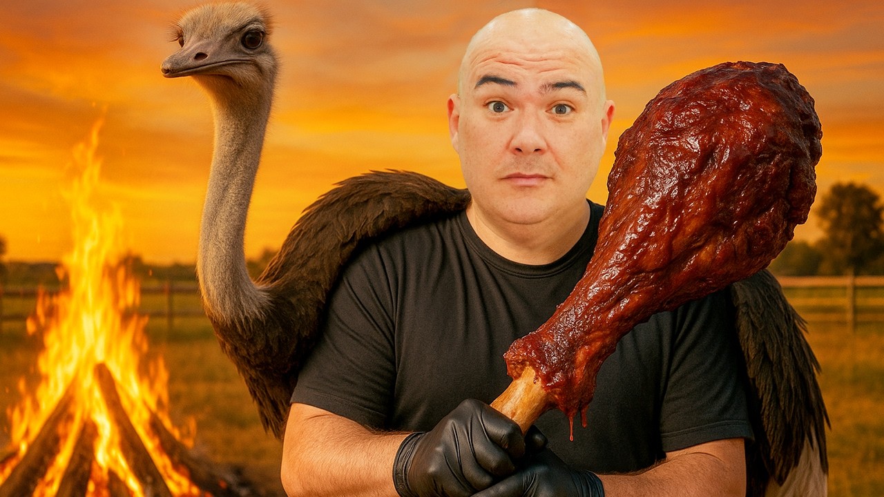 This is how I cooked a whole ostrich