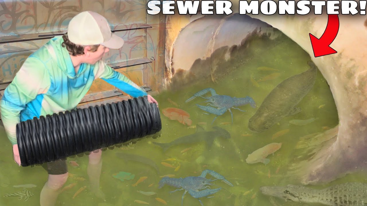 Sewer Snakeheads and Colorful Crawfish?! This Hidden Tunnel Was INSANE