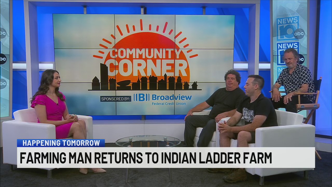 Farming Man returns to Indian Ladder Farms