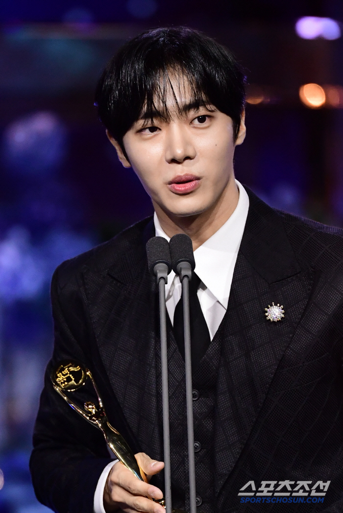 Chu Young-woo won the Blue Dragon Series Award for Best New Actor