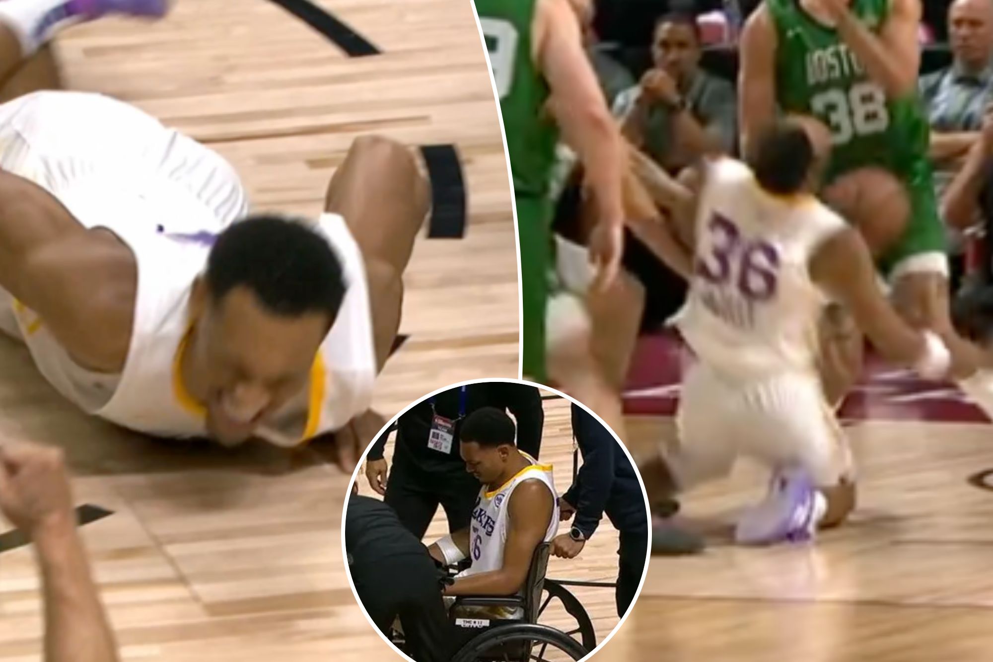 Lakers’ Darius Bazley leaves summer league game in wheelchair after ...