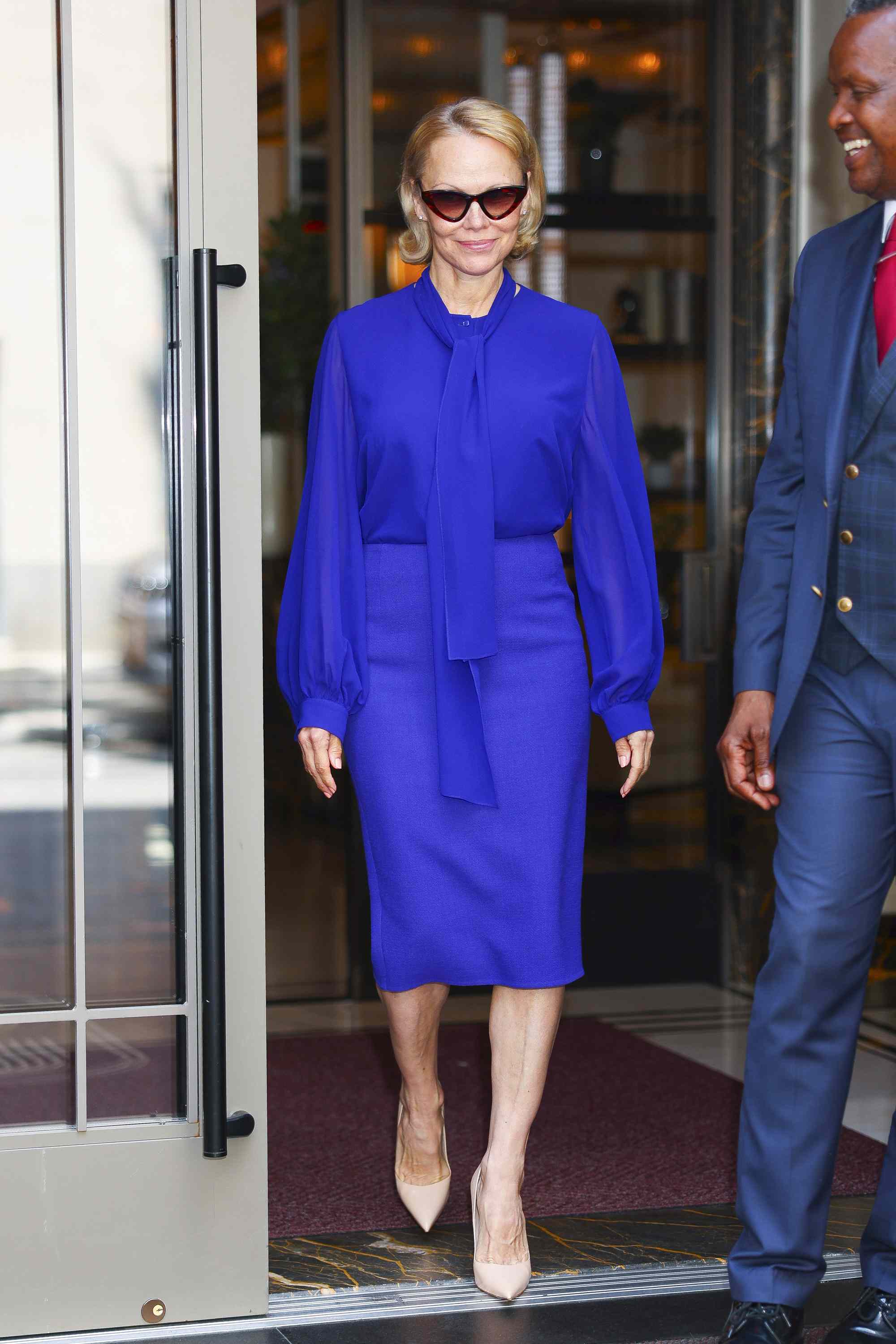 Pamela Anderson Switches Up Her Bob With This Unexpected, Nostalgic Style