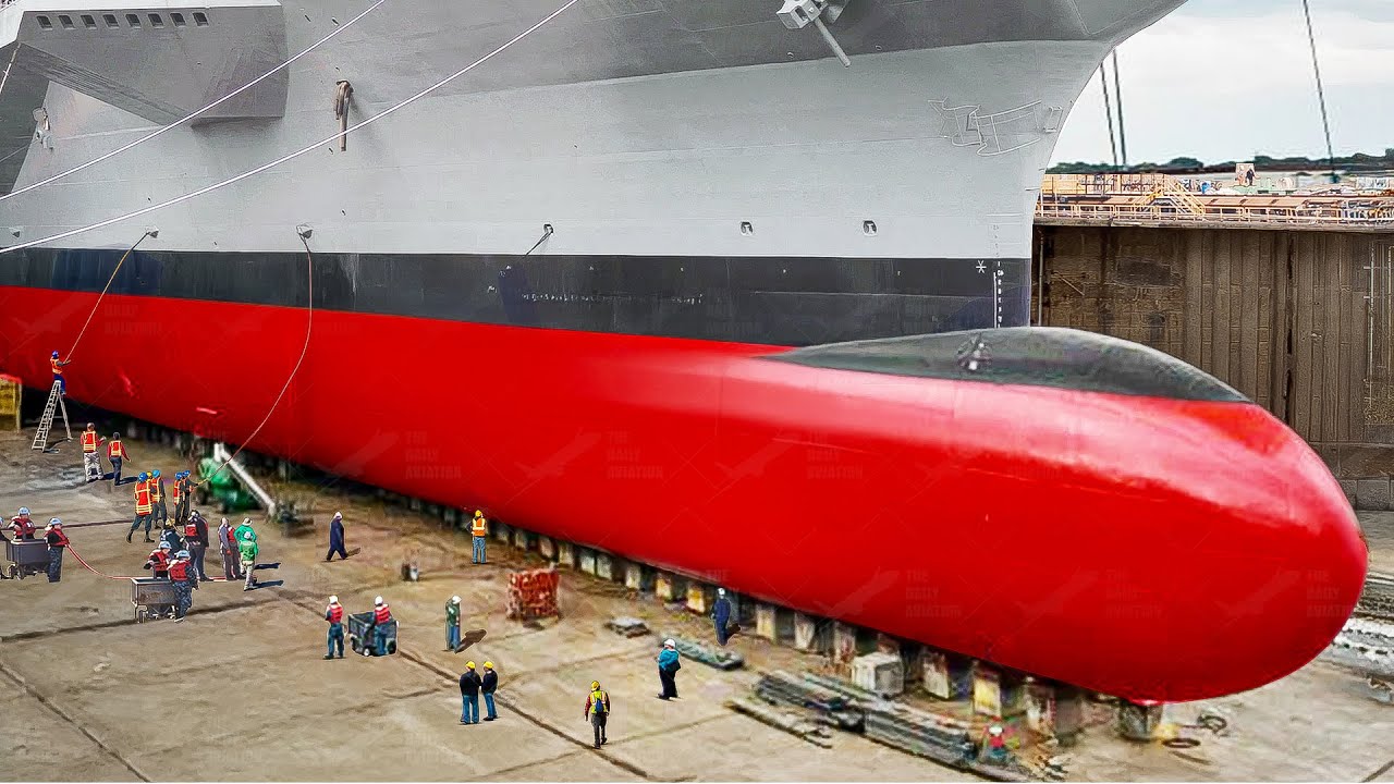 US dry dock completes repairs and launches massive aircraft carrier