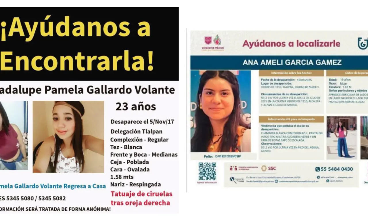 Desapariciones en el Ajusco: Ana Amelí y Pamela Gallardo
