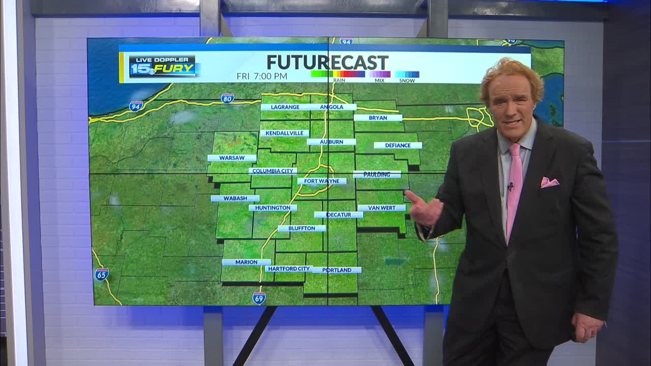 Southern showers ending and a nice afternoon