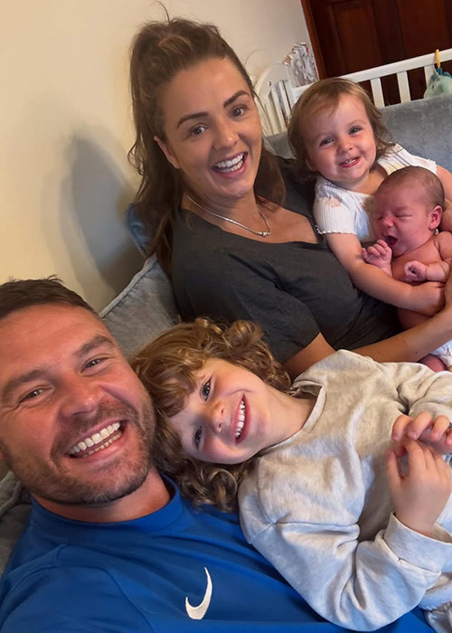 Four become five as soap star Danny Miller and family welcome new addition