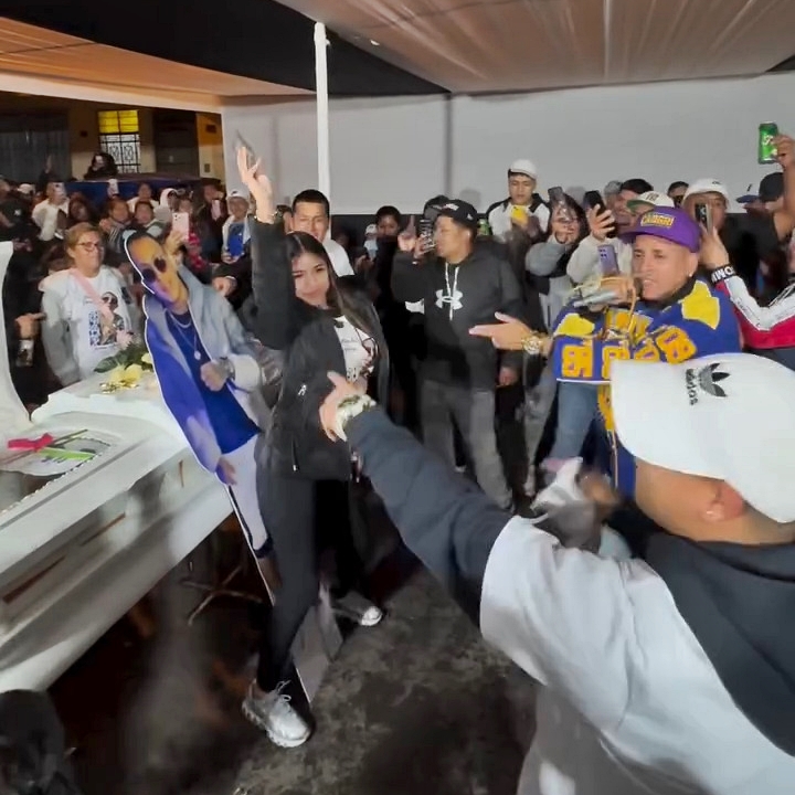 Wild video shows widow twerking on a cardboard cutout of her late ...