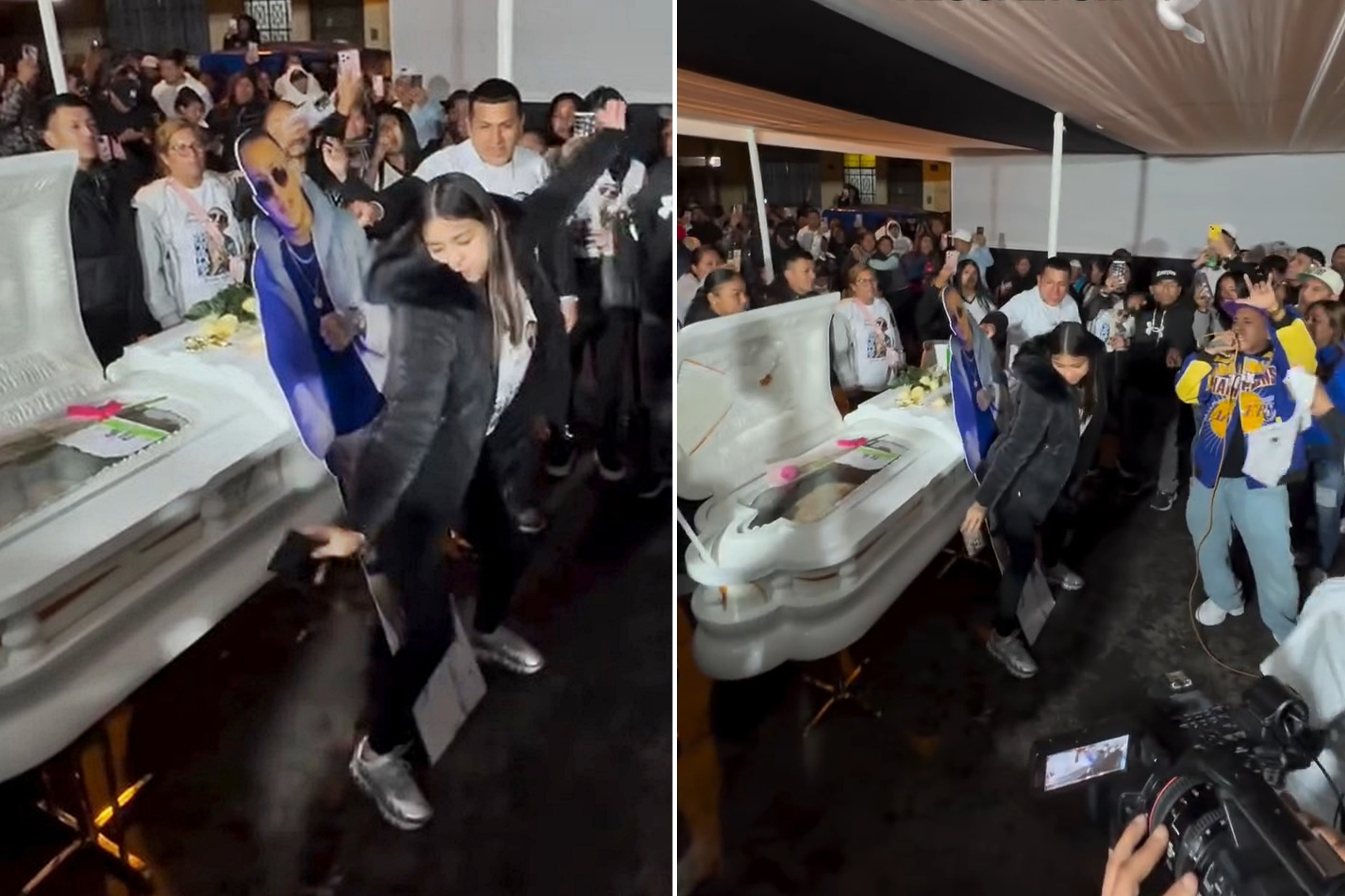 Wild video shows widow twerking on a cardboard cutout of her late ...